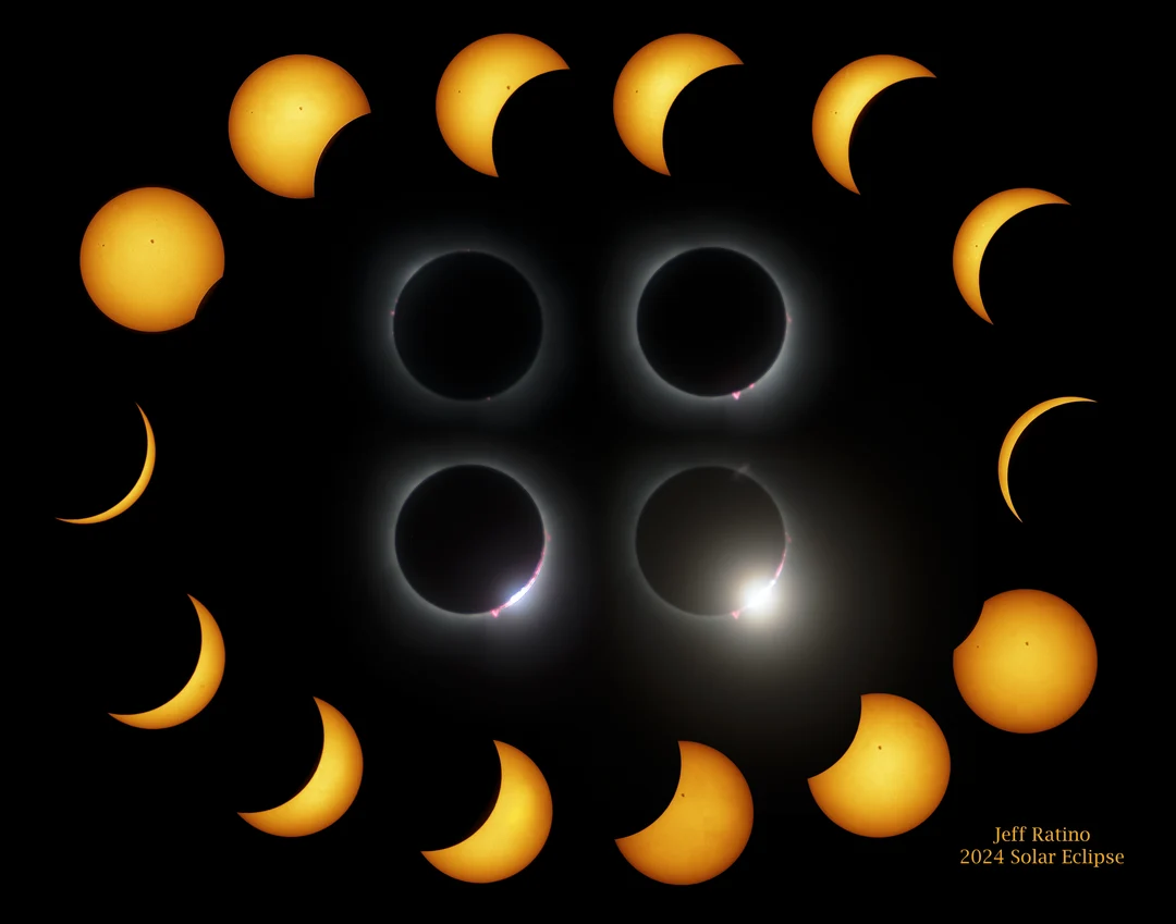Composite of 2024 Total Eclipse | Scrolller