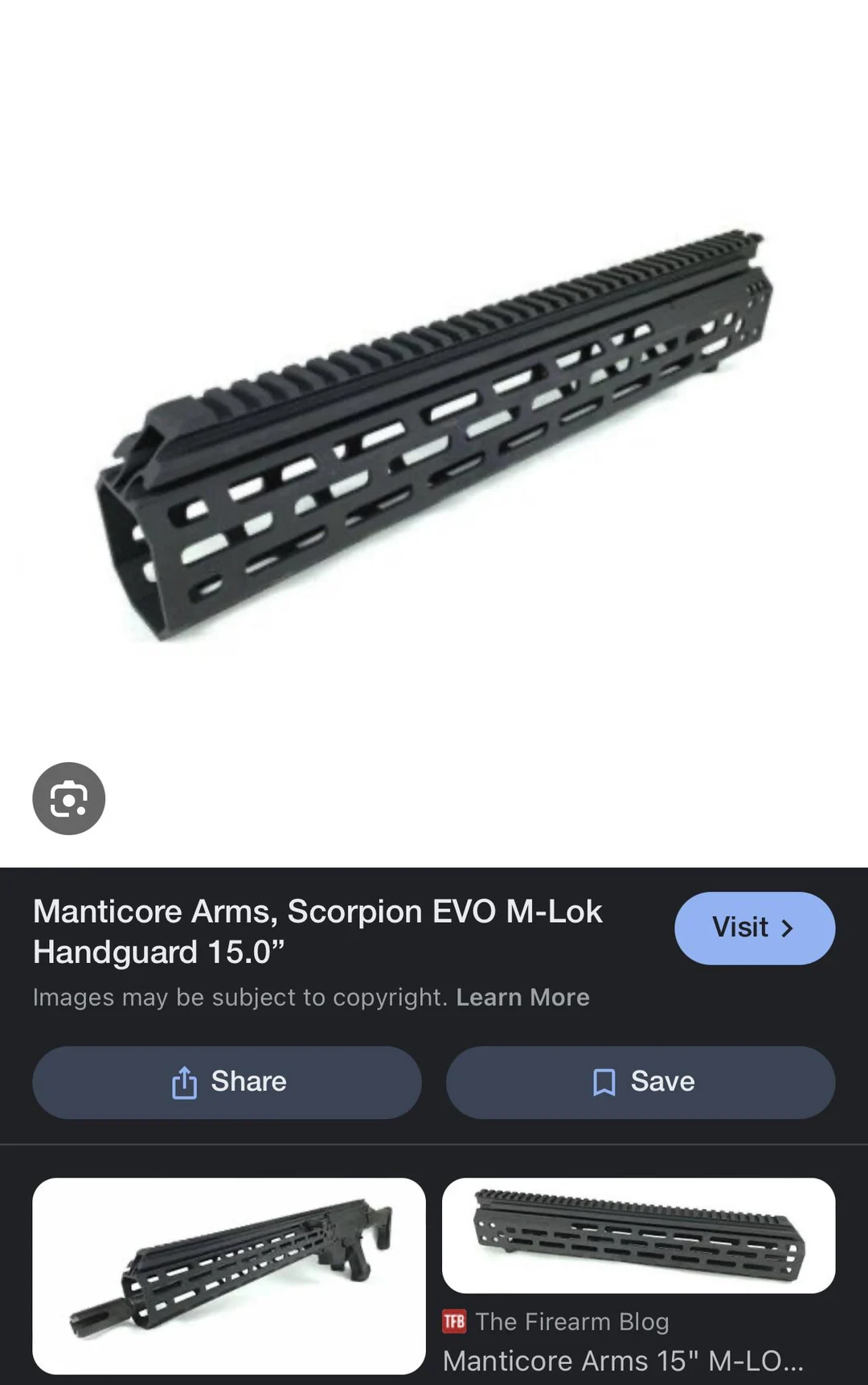 Does anyone know if they make a handguard similar for a AR15/10? | Scrolller