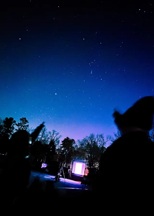 Orion above the Star Party… Support your local Astronomical Society! [OC] | Scrolller