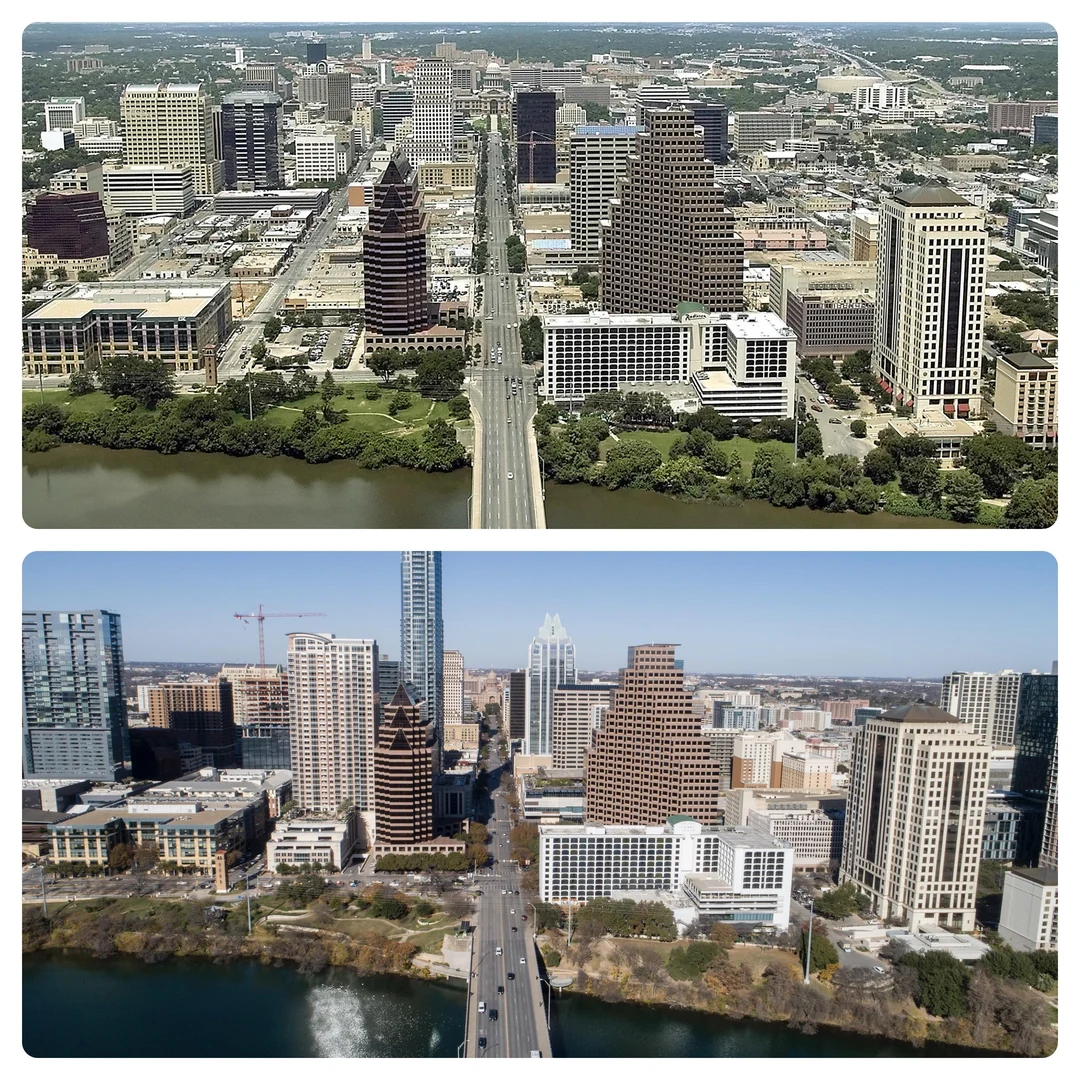 Downtown Austin 2002 vs 2020 | Scrolller