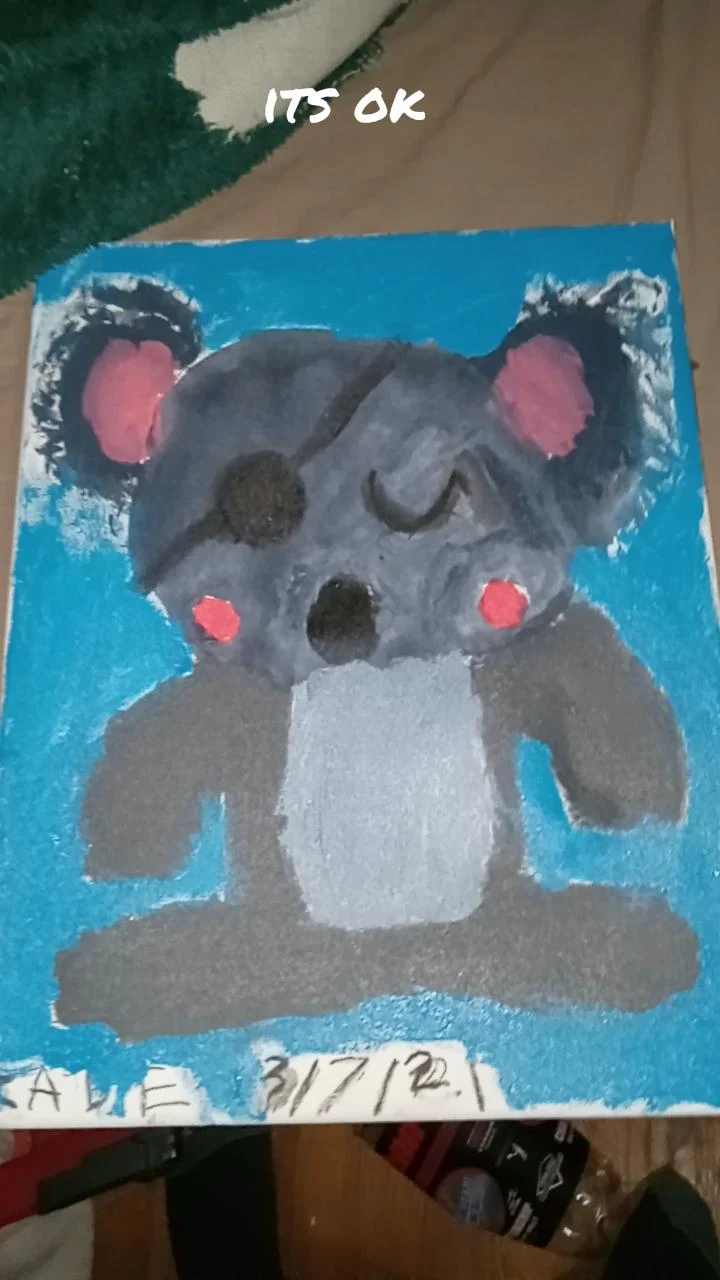 panting of koala | Scrolller