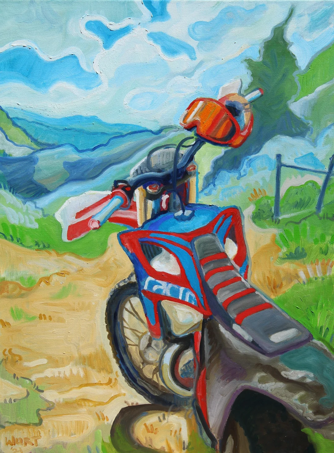 Dirt Bike Painting, me, Oil on Canvas, 2021 | Scrolller