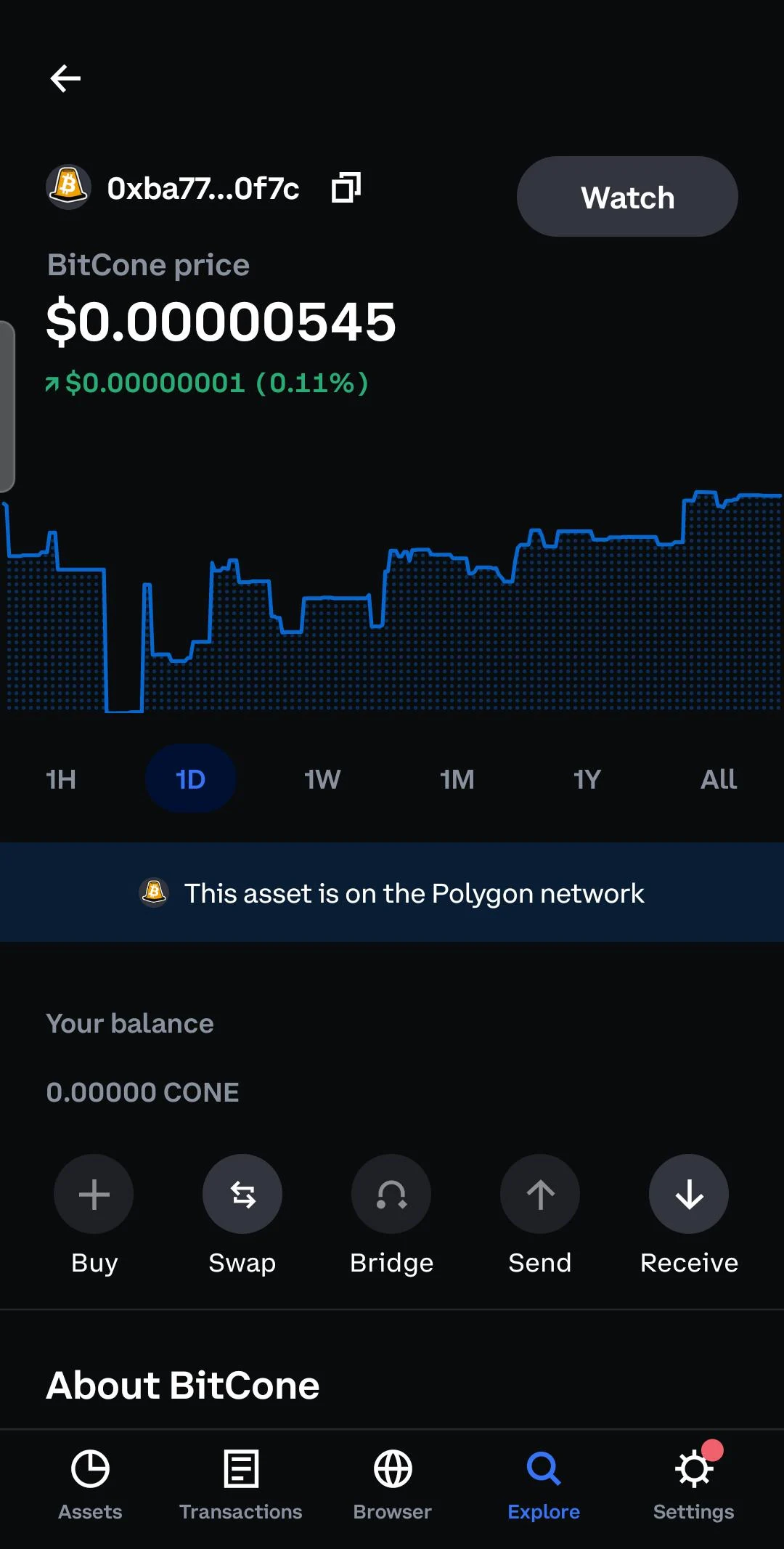 CONE is now on CB wallet | Scrolller