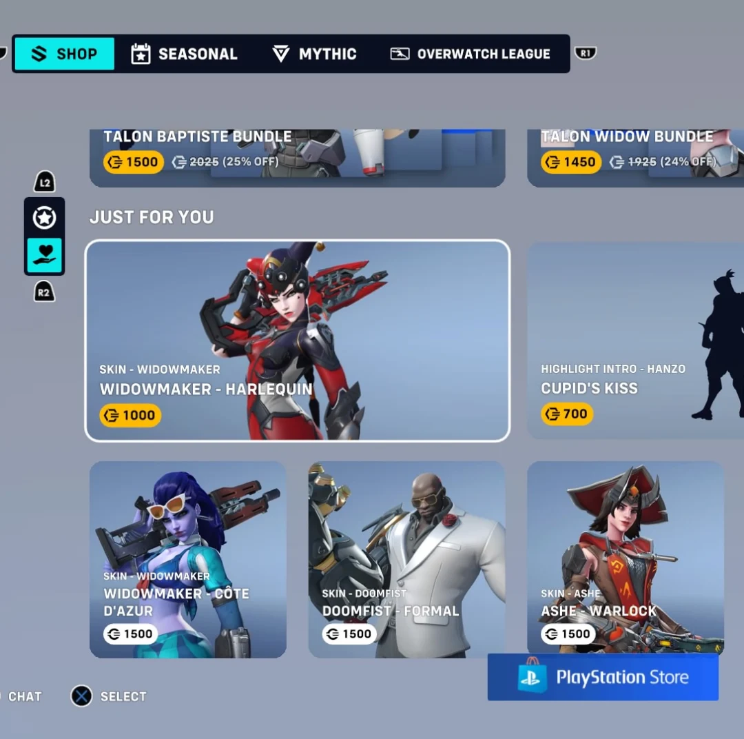 For those of you who want harlequin widow, she pops up in the just for you part of the shop ...