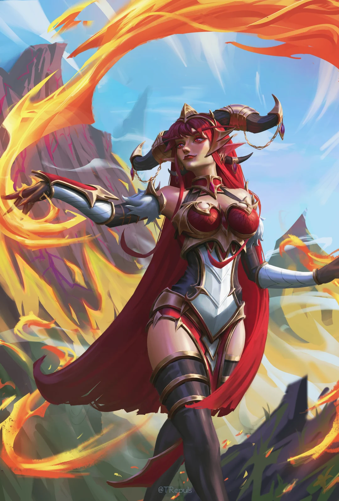 "From flame, new life springs forth..." got to draw Alexstrasza again! I'm so proud of this one ...