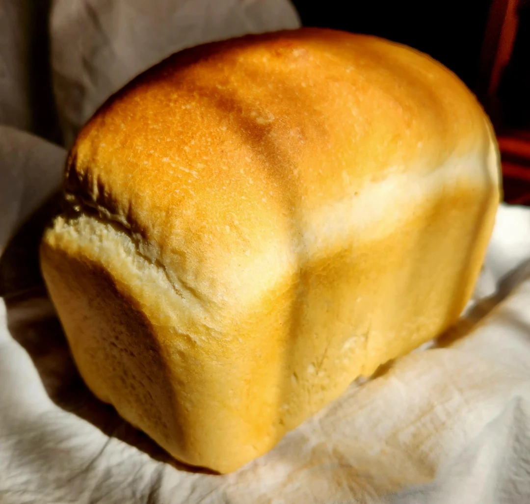 Plain old "pain courant" baked in a loaf pan with a 12-hour poolish. Delicious. | Scrolller