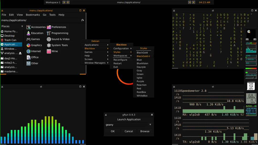 [blackbox] Old school bb+wmaker+Blackbird mod chic | Scrolller