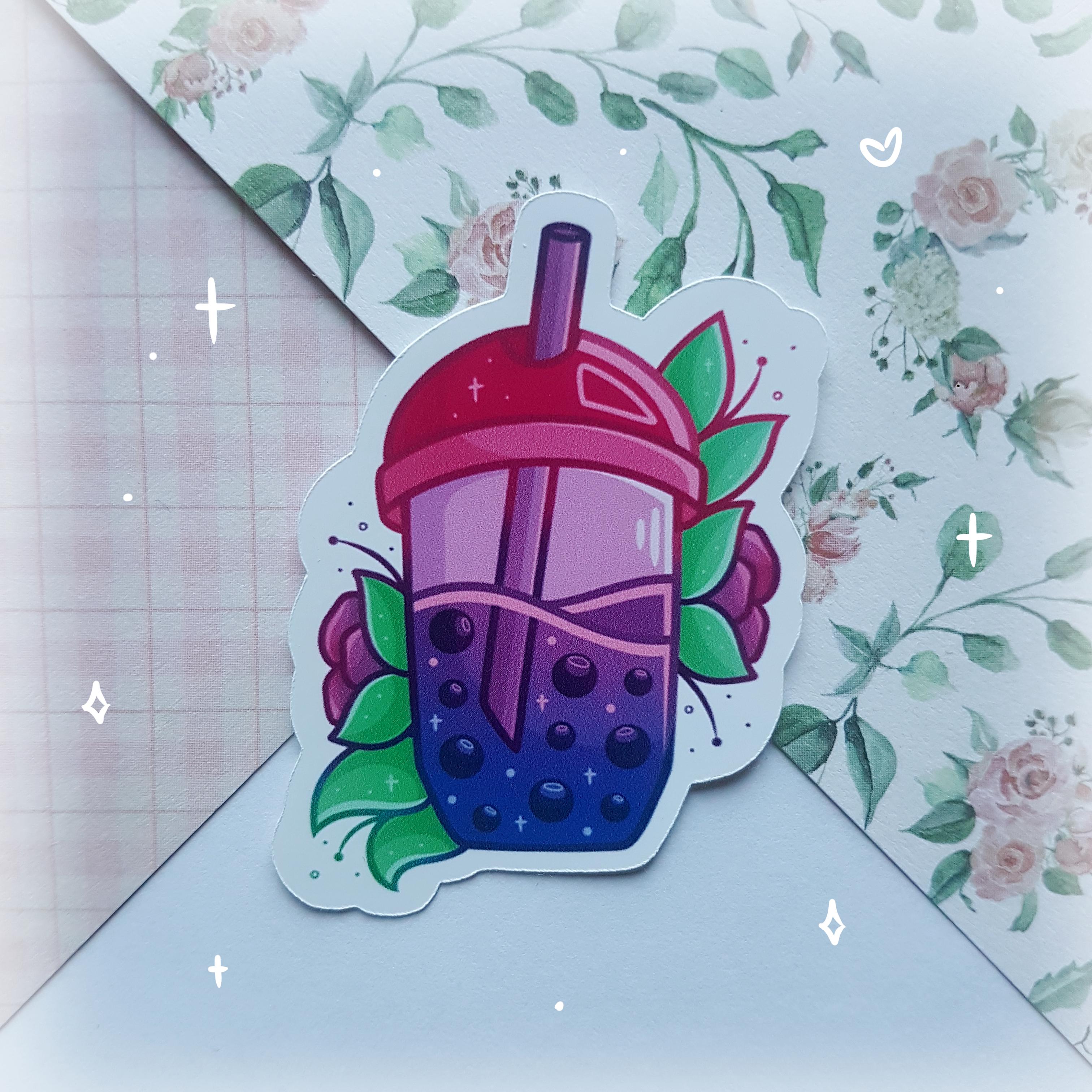 Bi boba Pride sticker design!