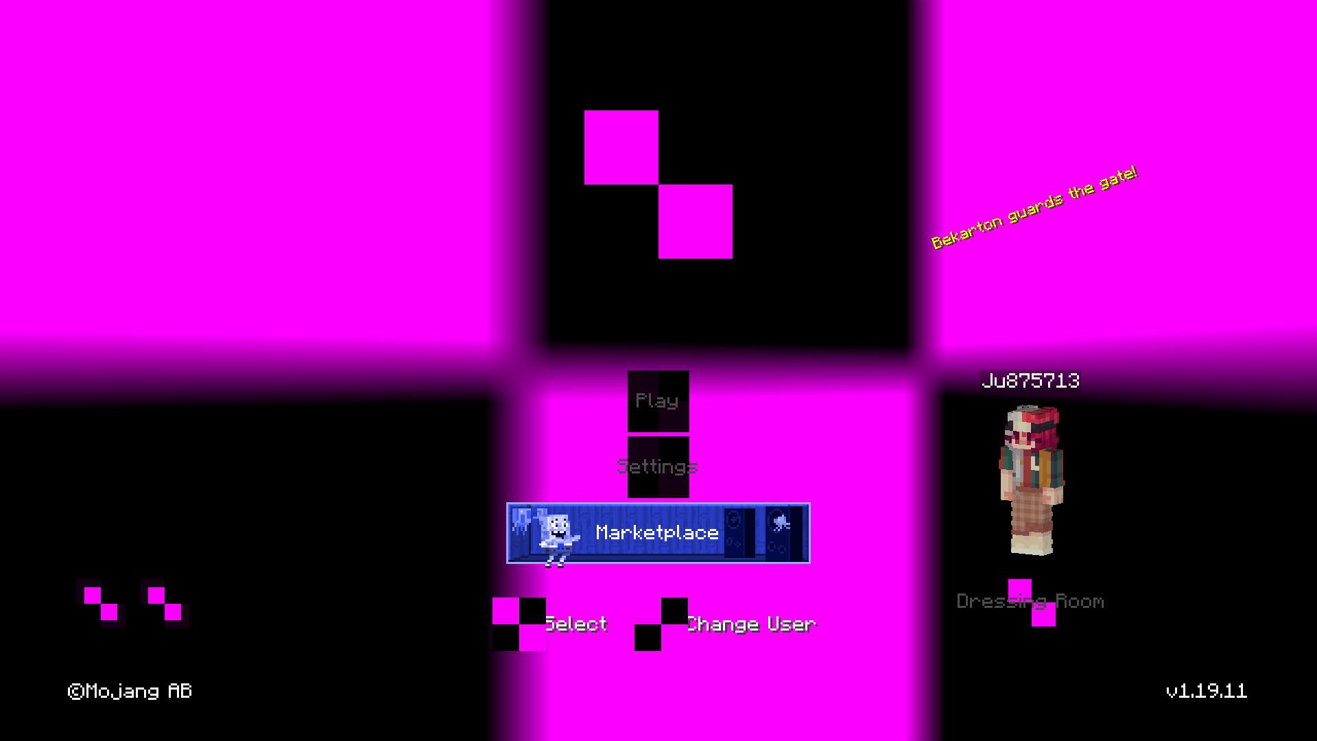 Glitched menu screen | Scrolller