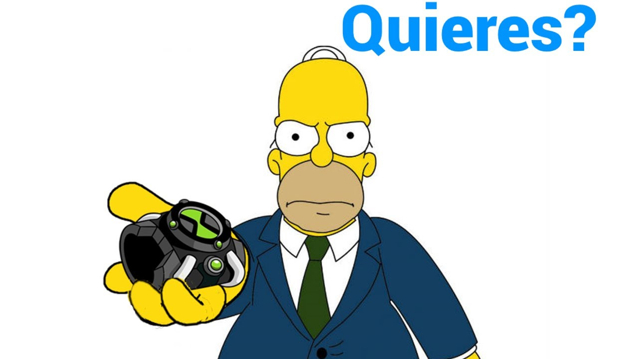 Homer holding an Omnitrix. | Scrolller
