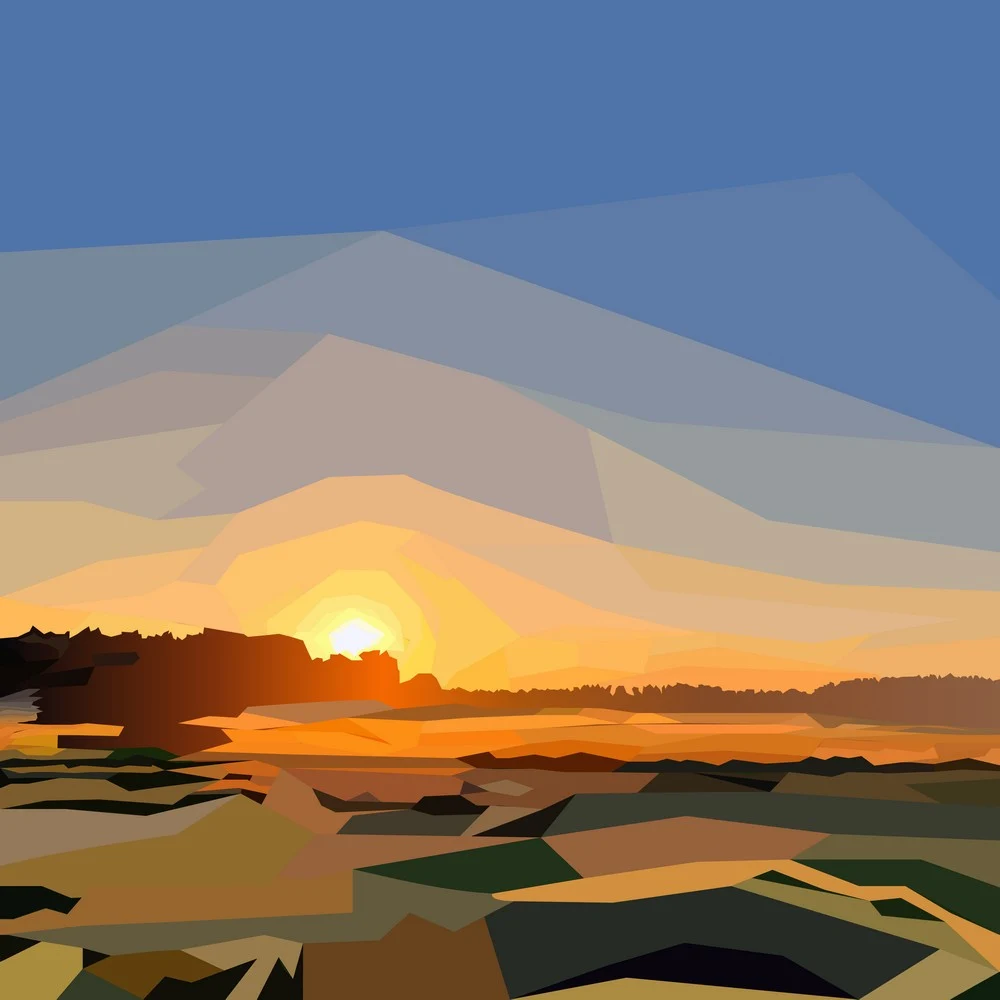 Discover more like Art: Sunrise over Mountains and Fields, Me, Digital, 2022 and Related Content ...