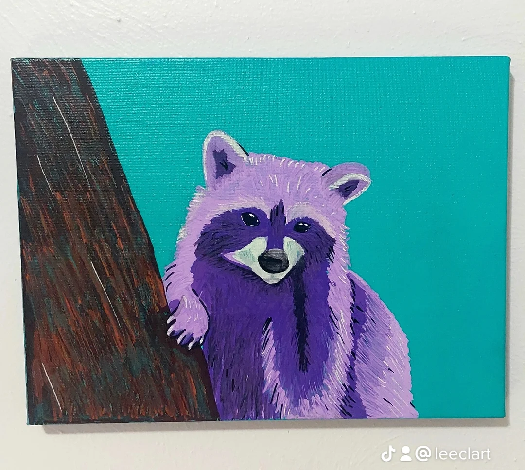 purple trash panda, me, posca pens, 2022 | Scrolller