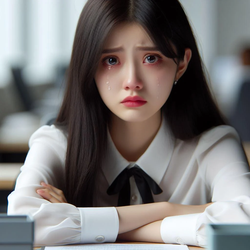 Crying girl (AI photo) | Scrolller