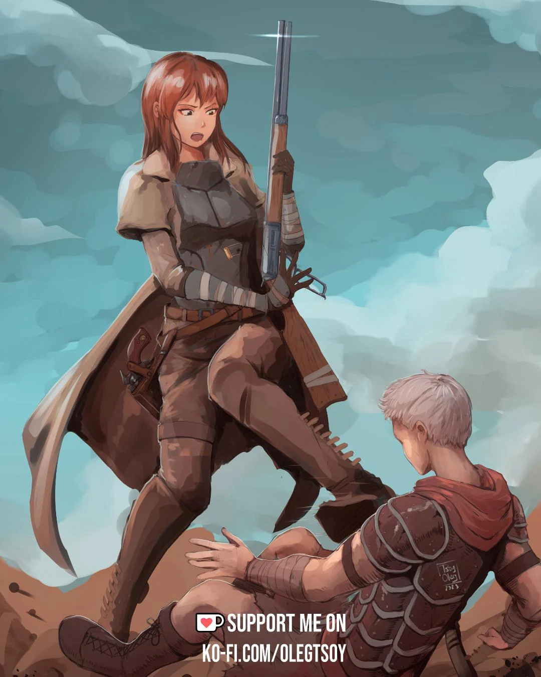 Character commission of girl-ranger from Fallout. Oleg Tsoy, digital, 2023 | Scrolller