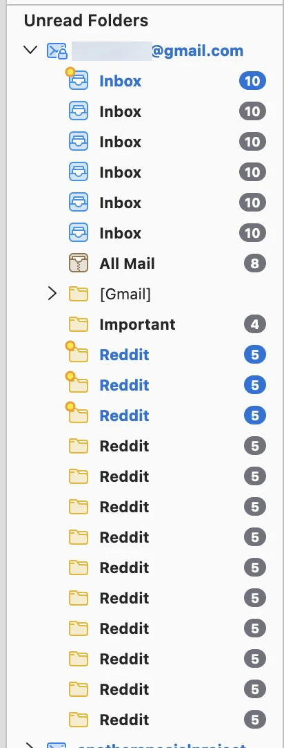 Odd Unread Folder behavior in Tbird v111 | Scrolller