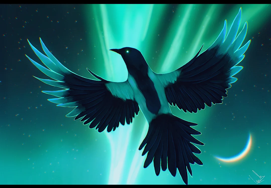 Magpie, Lunaotic, Digital, 2023 | Scrolller