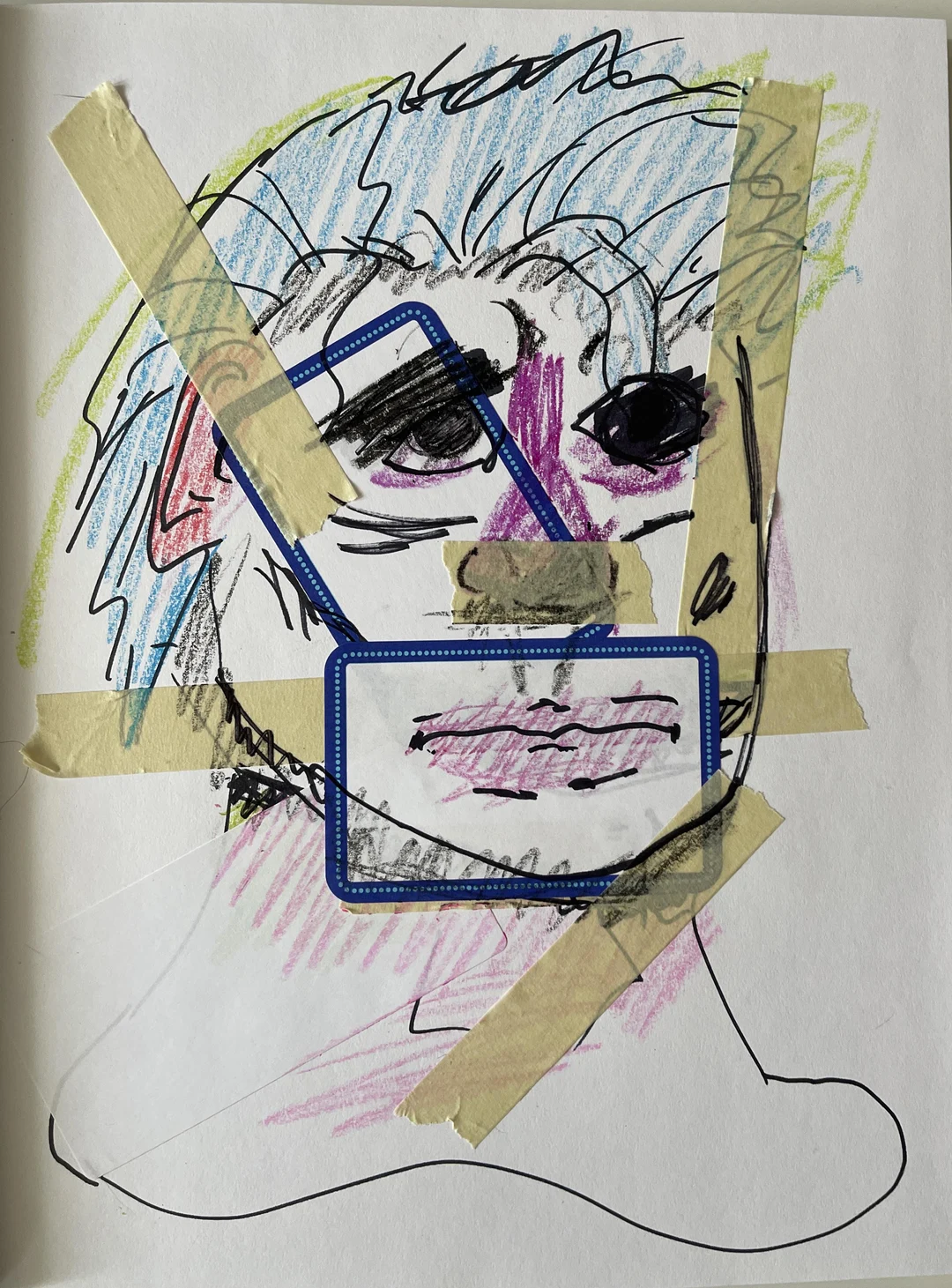 Untitled, Rev, marker/crayon, 2024 | Scrolller
