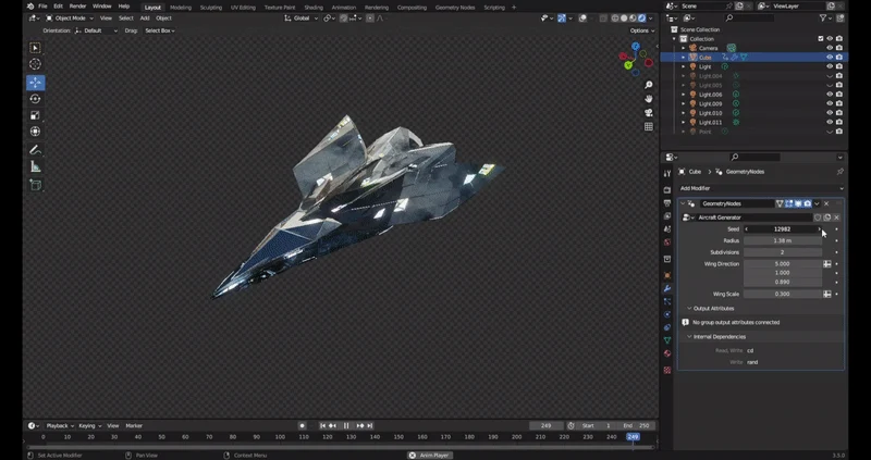 Hi, I have made a Aircraft Generator in Blender | Scrolller