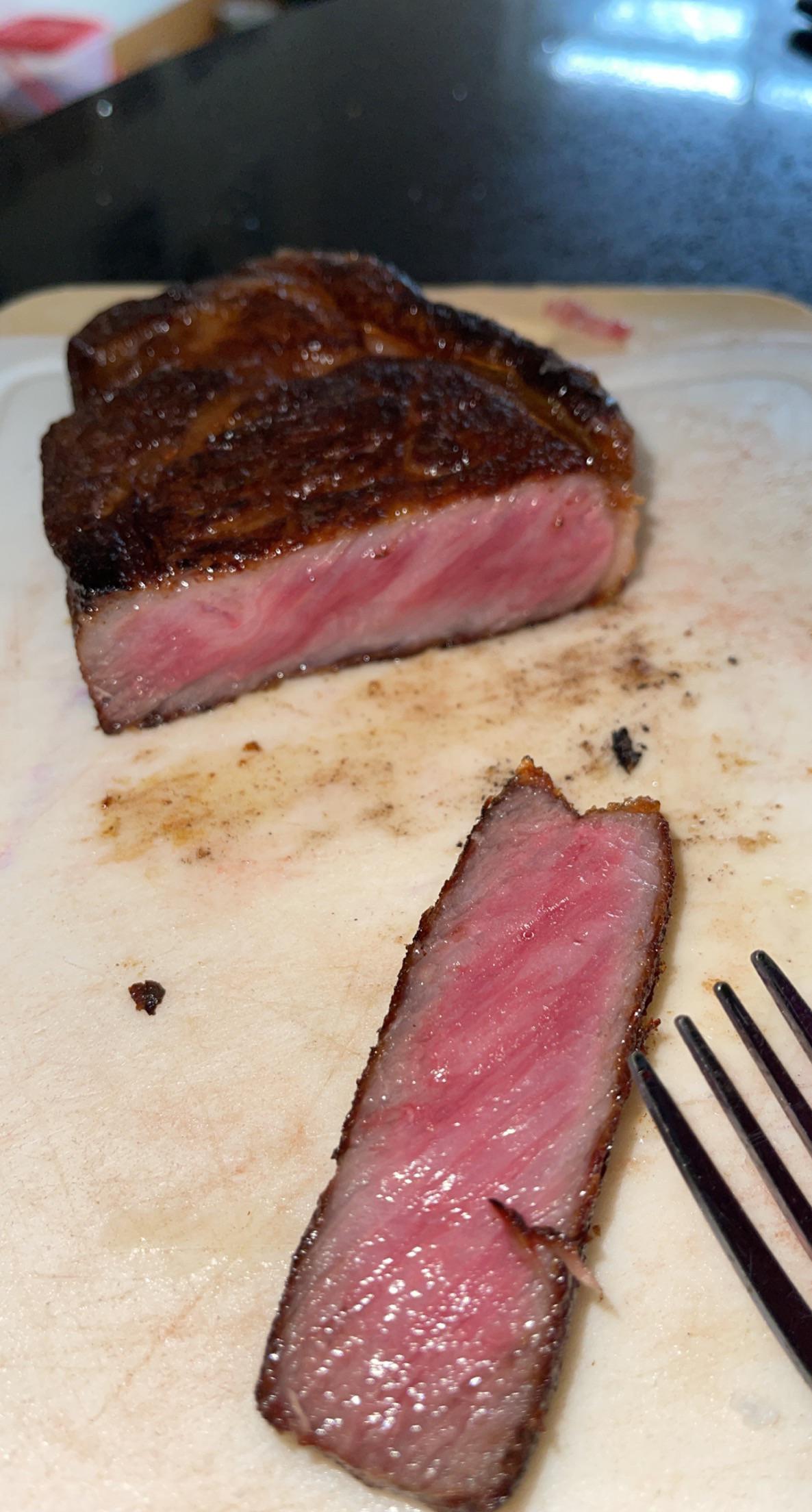 [homemade] Kobe Wagyu Striploin | Scrolller