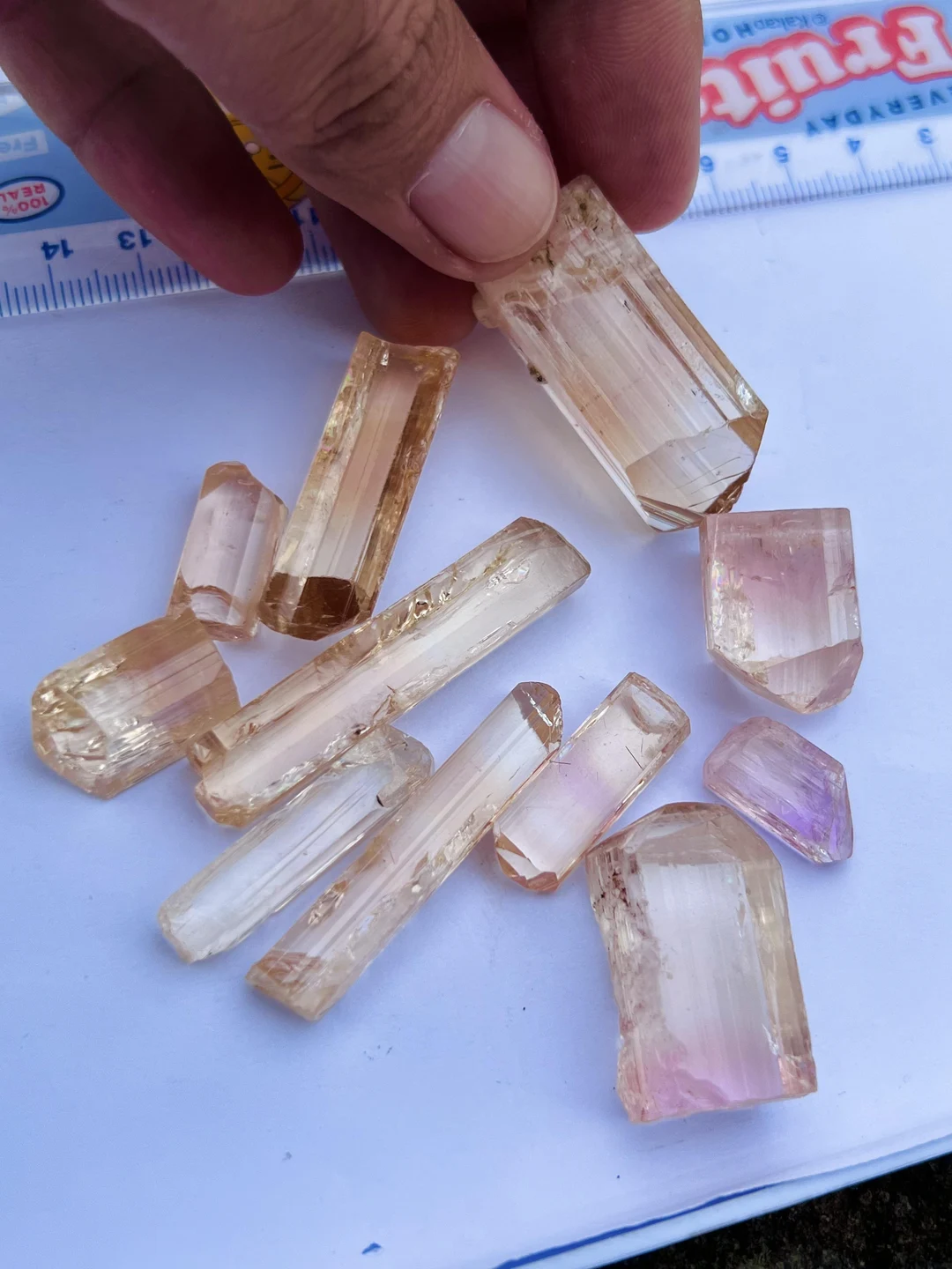 Just received these beautiful imperial topaz crystals from katlang. Very happy to add these to ...