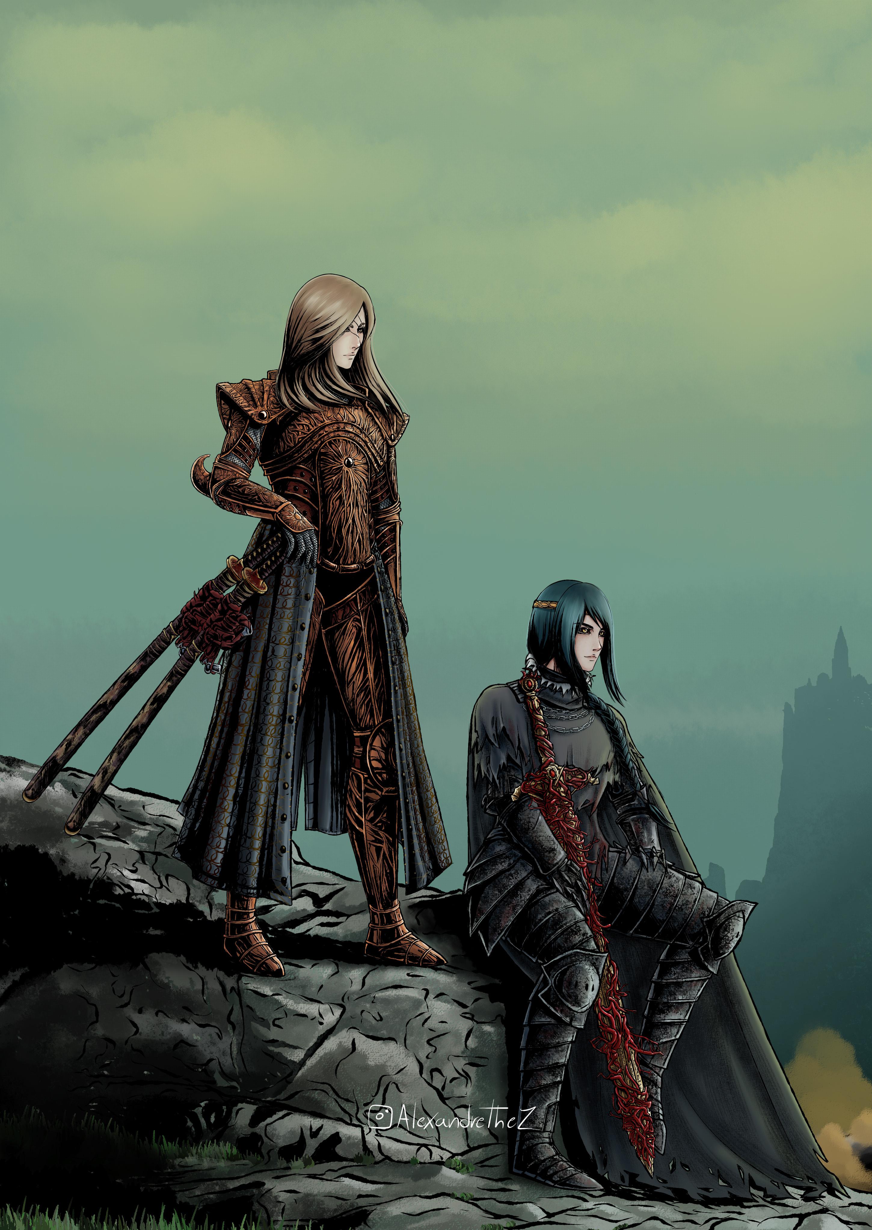 Finished Elden Ring with a friend and decided to draw our characters | Scrolller