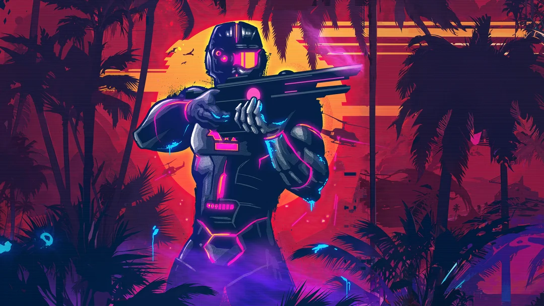 Stronk - Trials of the Blood Dragon by Signalnoise [3840x2160] | Scrolller