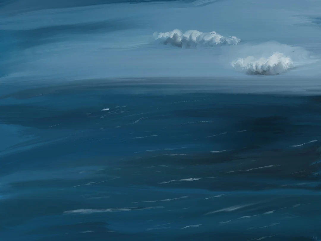 Ocean View, Me, Procreate, 2022 | Scrolller