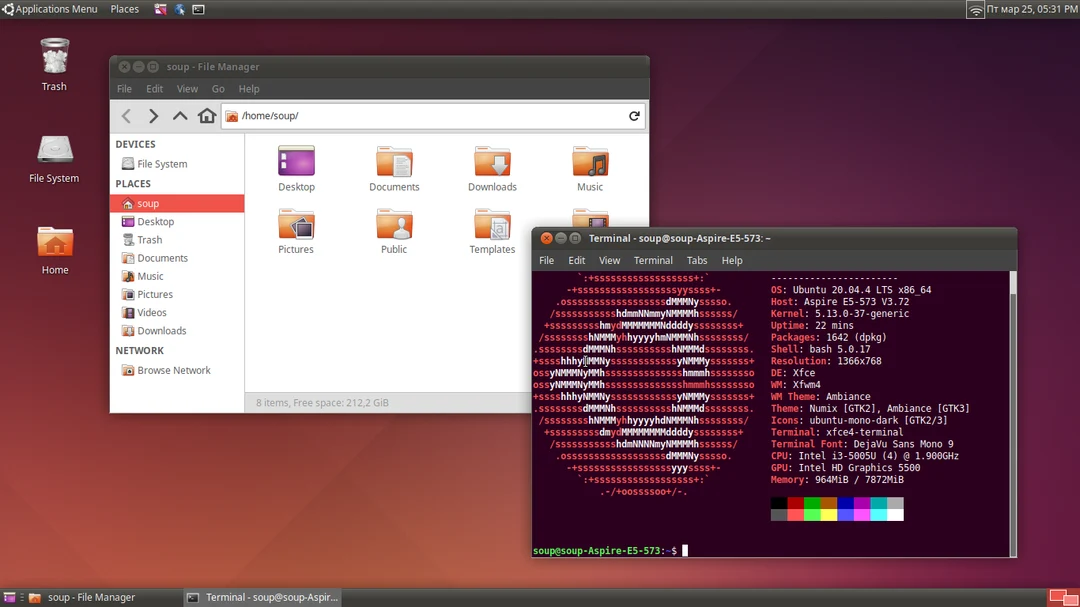 [XFCE] Tried to recreate old ubuntu desktop on old laptop | Scrolller