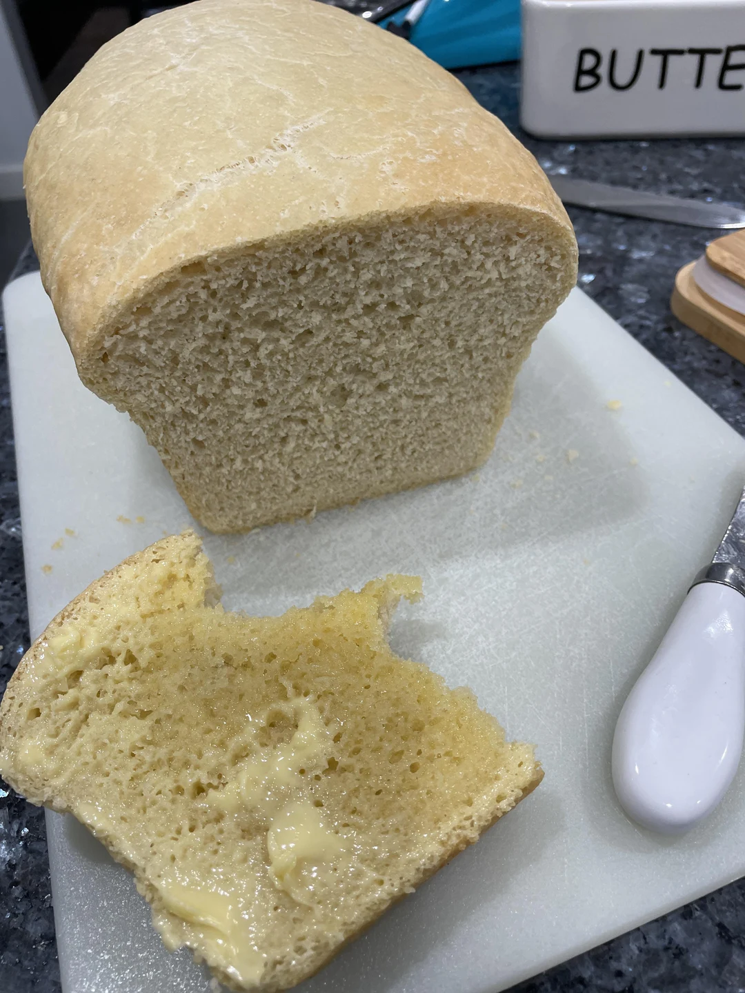 First sandwich bread loaf. I could have eaten the whole thing it was so good. | Scrolller