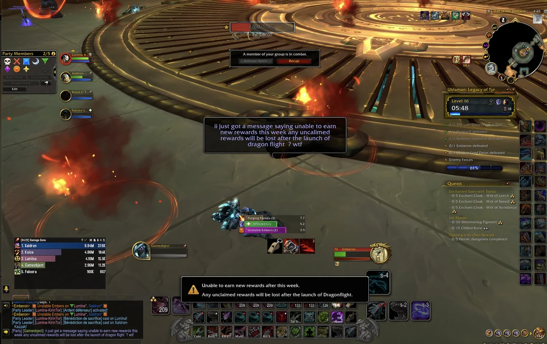 Right over my hotbar mid boss fight XD what the hell is this even ? | Scrolller