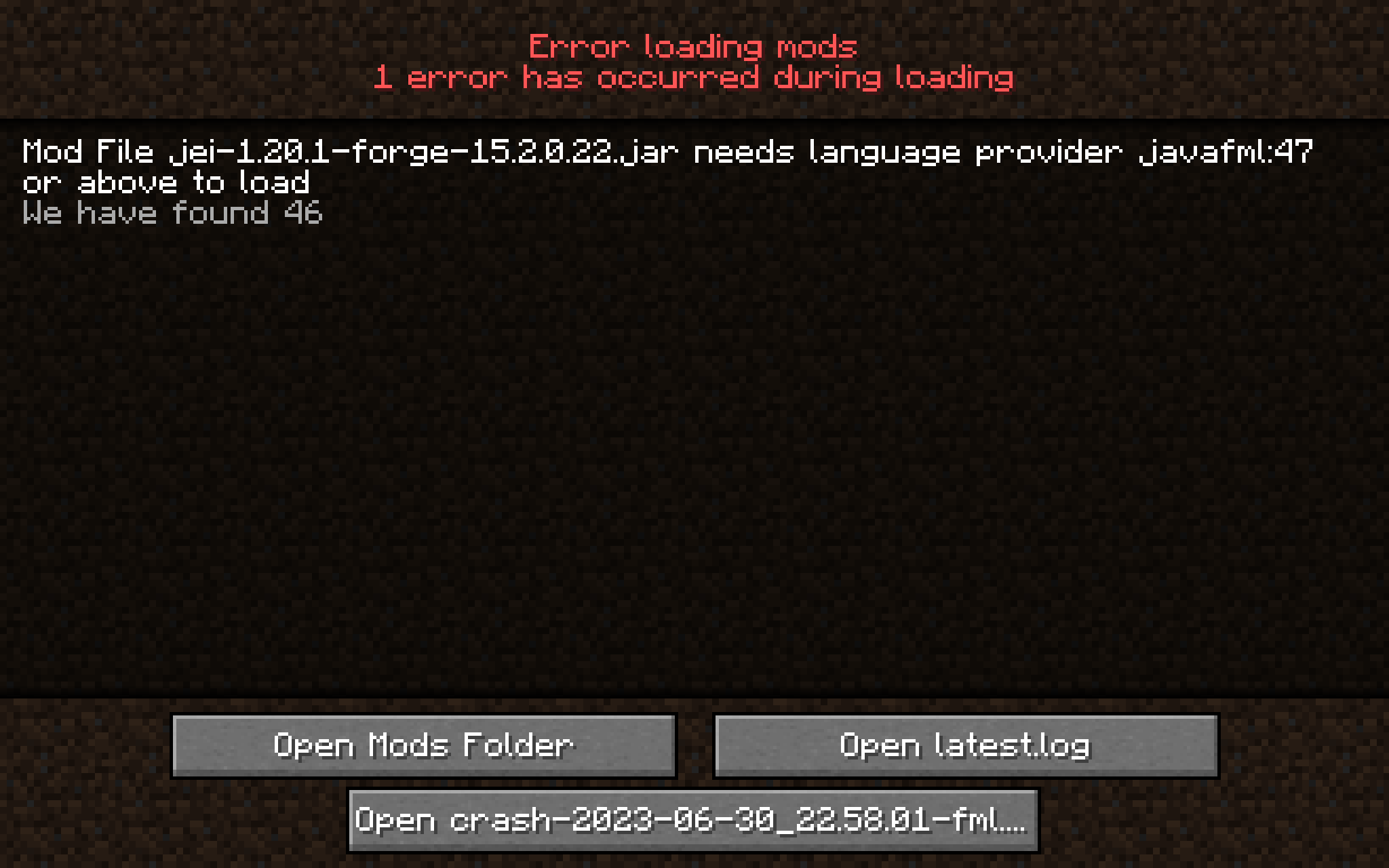 Minecraft mod not working? Someone help what does this mean how can I solve this problem? Hoping ...