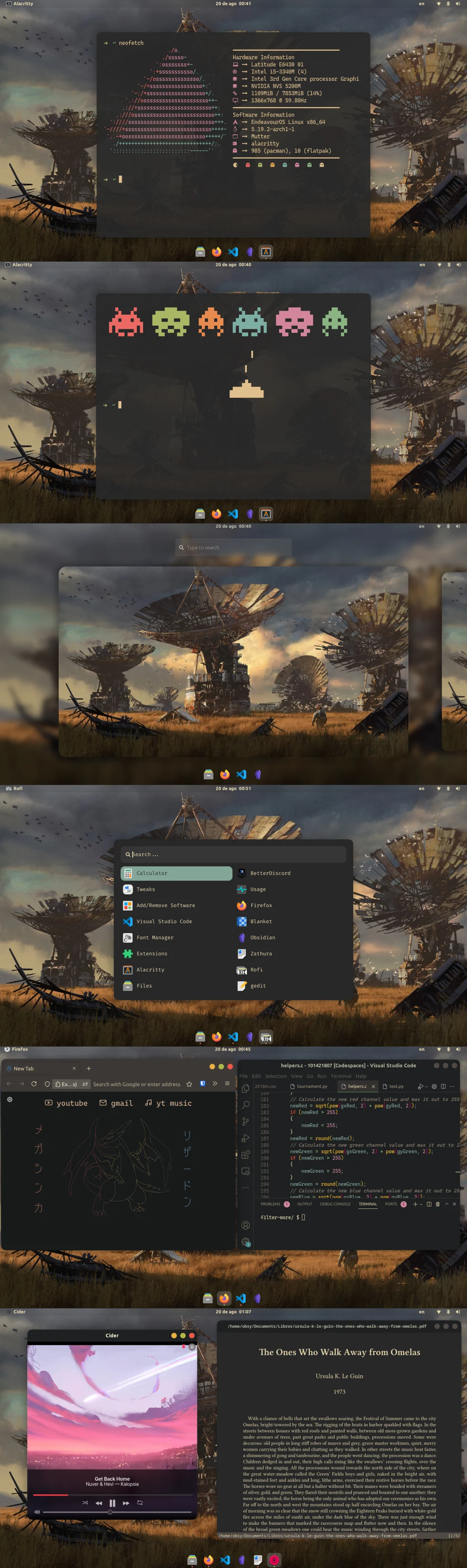 [GNOME] My first Gruvbox rice! | Scrolller