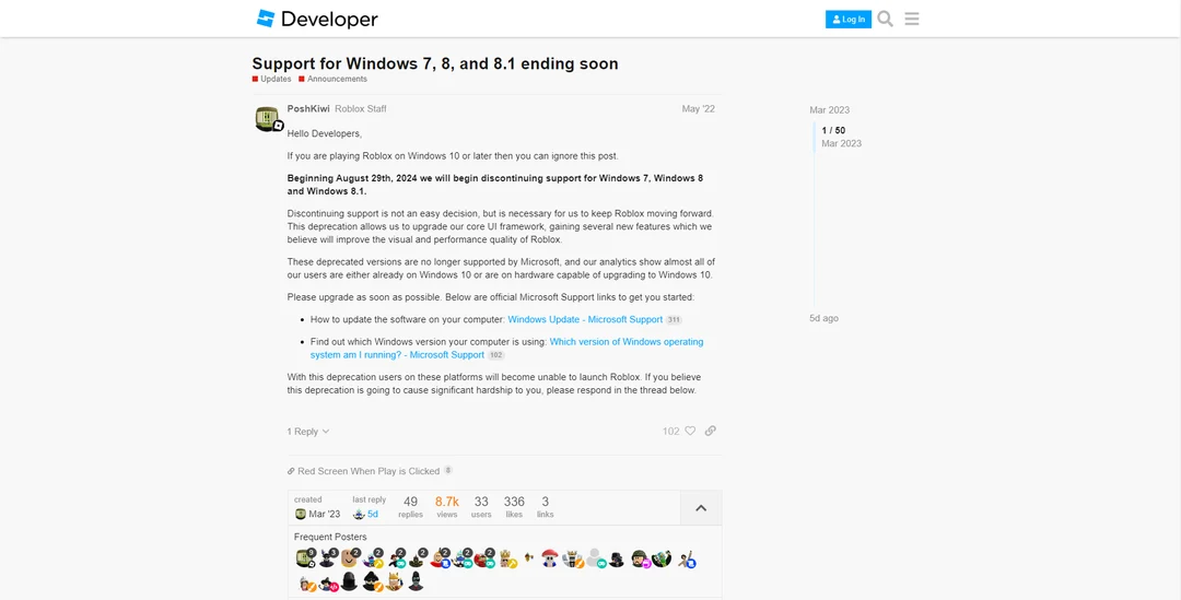 Windows 7 will not work with Roblox, RIP Windows 7 players :( | Scrolller
