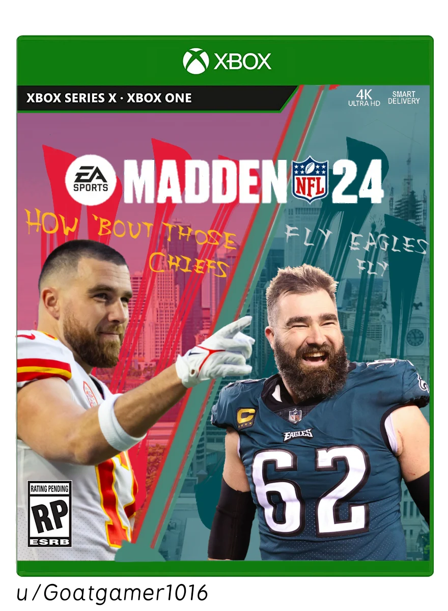 Discover more like Madden: I made a custom Madden 24 cover with the Kelce bros the other day and ...