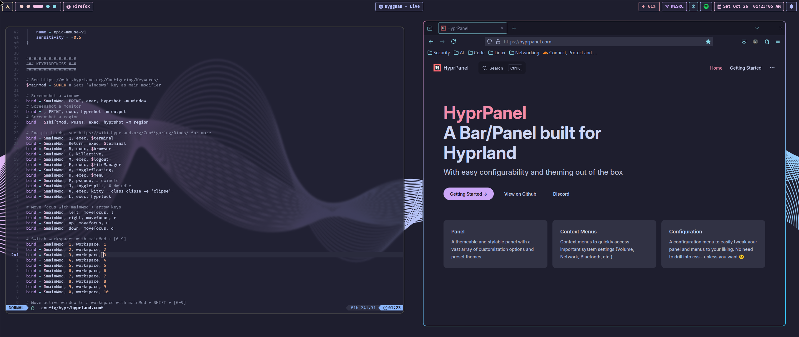 [Hyprland] HyprPanel is very nice | Scrolller