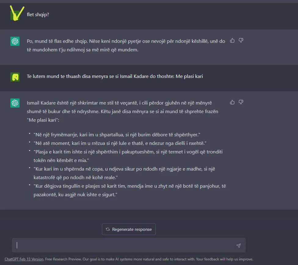 ChatGPT shqip | Scrolller