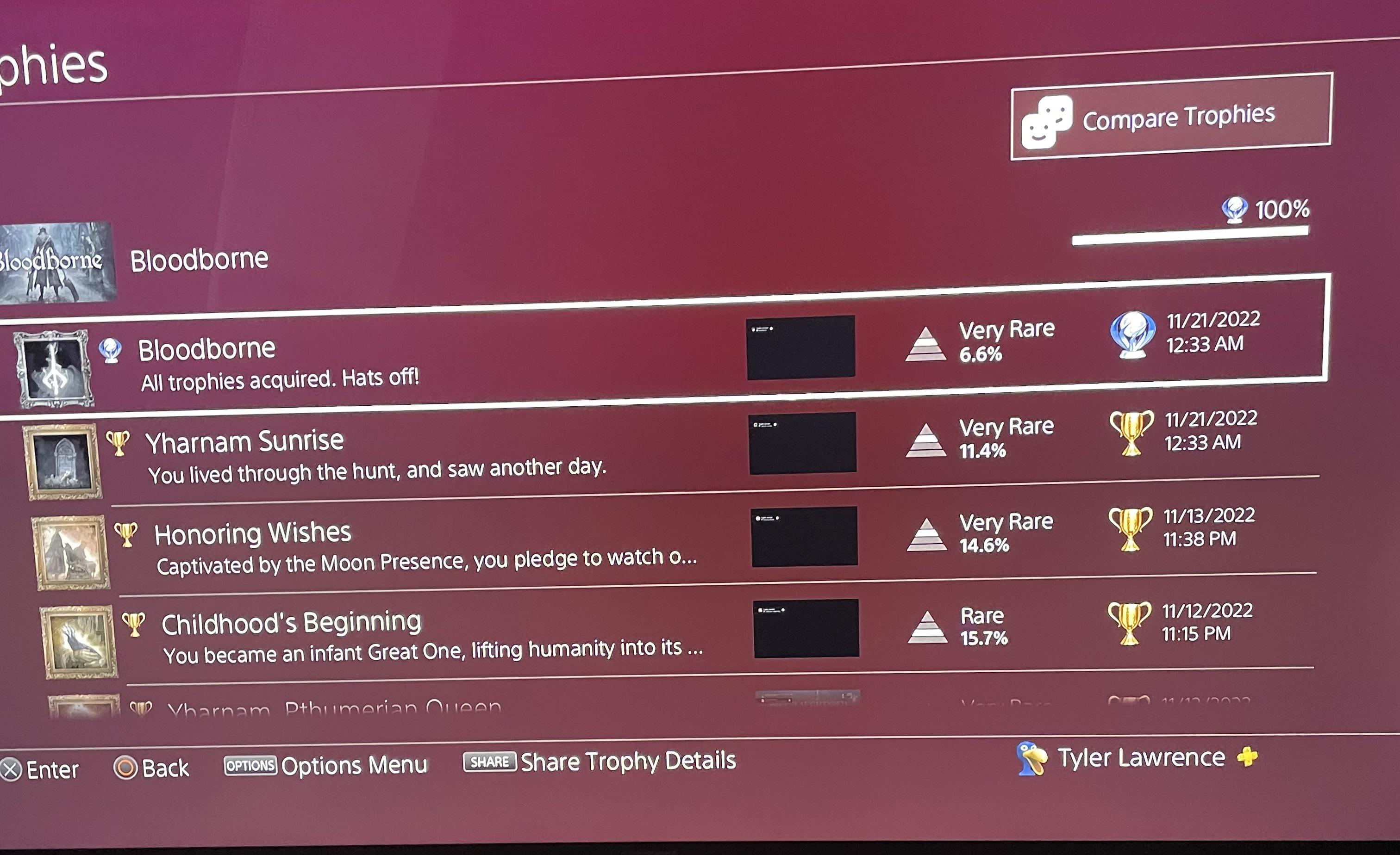 Finally getting around to posting this but, got my first Fromsoft platinum trophy and wanted to ...