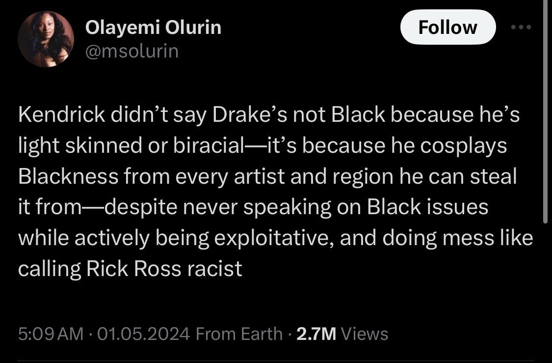 Some of my favorite opinions to Kendrick-Drake beef | Scrolller