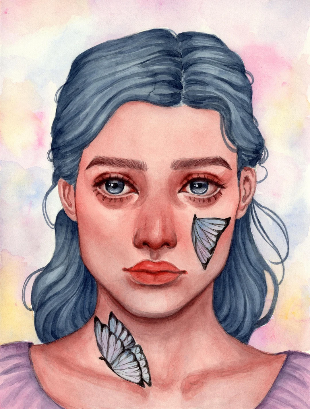 Azure, Me, Watercolor, 2022 | Scrolller