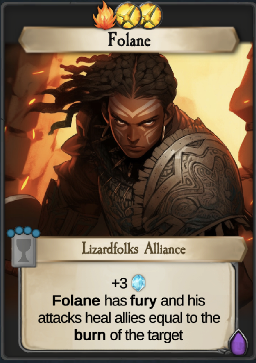 Which character illustration do you prefer? Lore: A Fire Tribe Warrior, that can set himself on ...