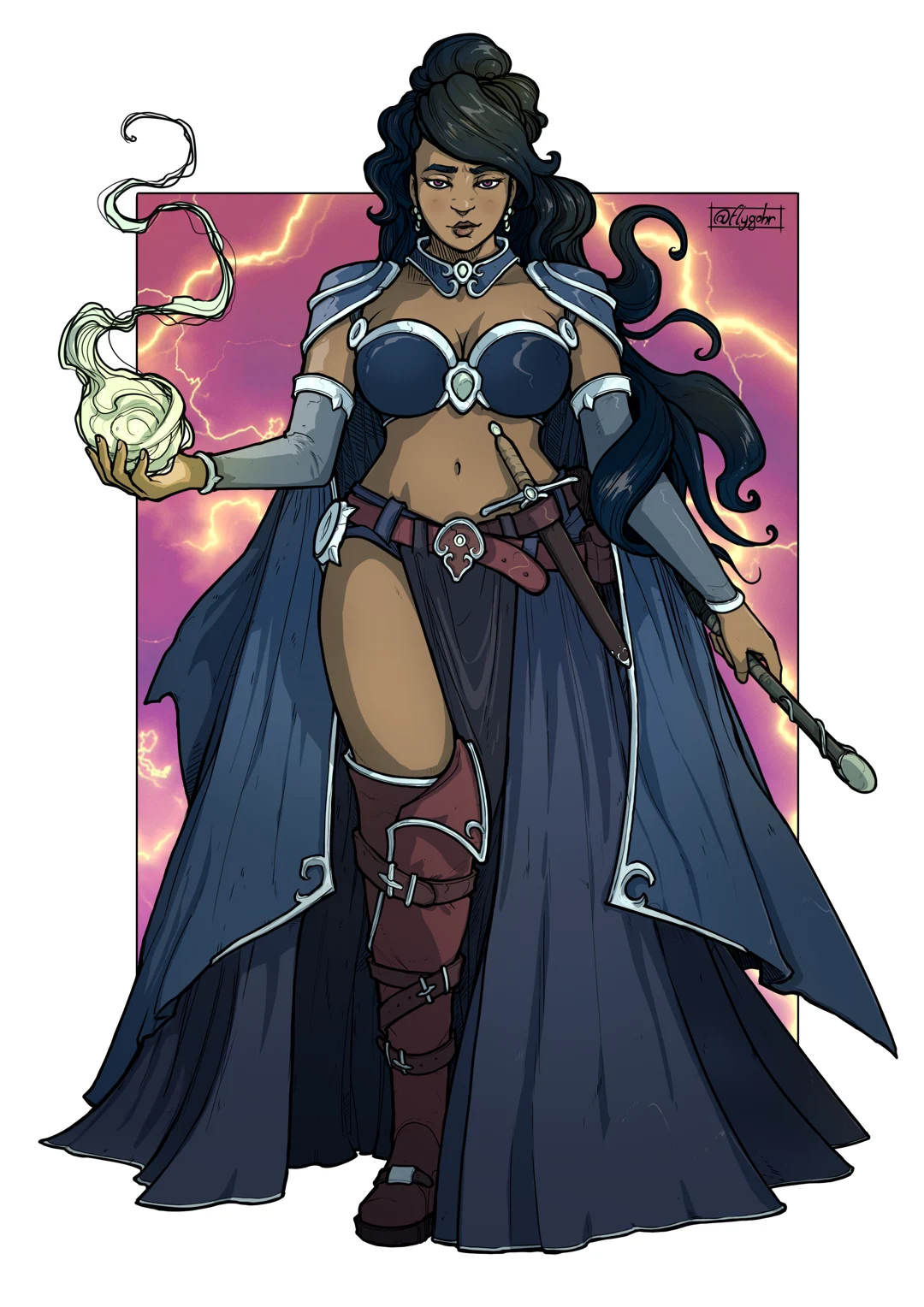 This is Thalassia Skybreaker, human sorceress of the storm | Scrolller