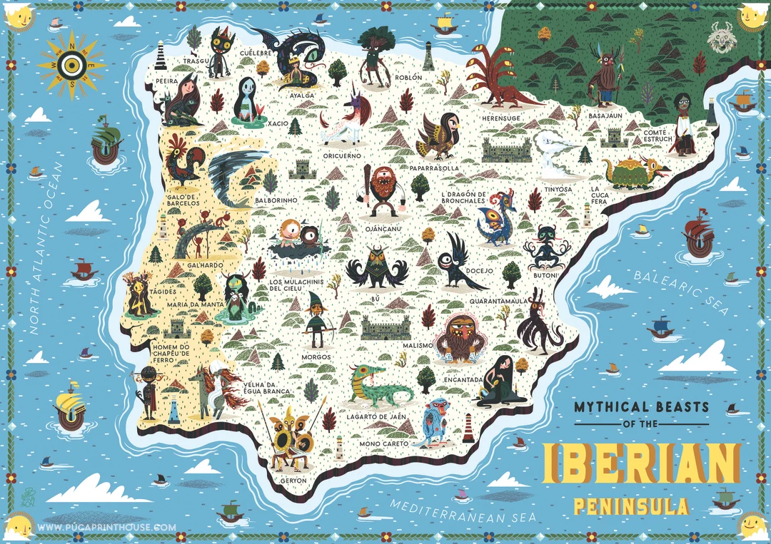 Mythical Beasts of the Iberian Peninsula [oc] | Scrolller