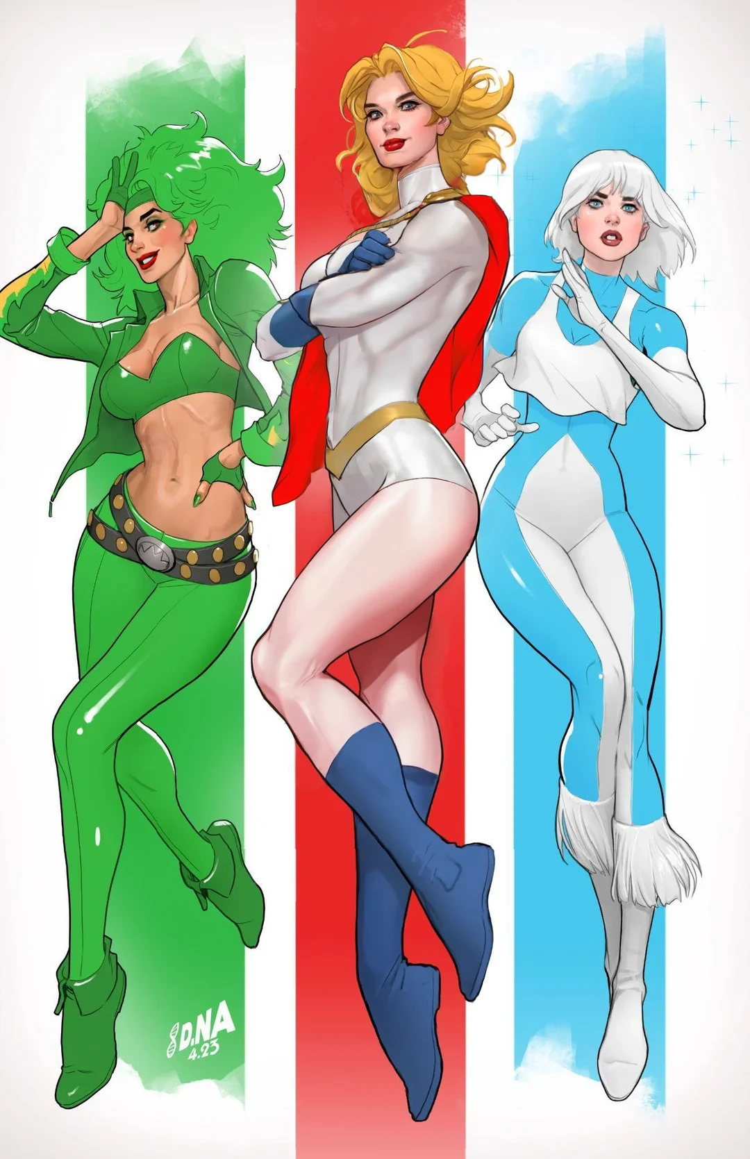 Powergirl Fire and Ice Variant Cover | Scrolller