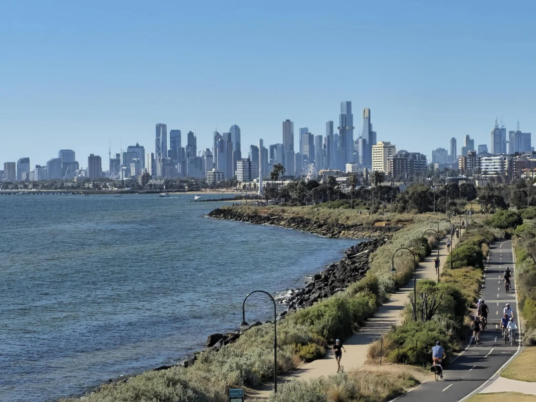 Melbourne, Australia from Ormond Point this afternoon [OC] | Scrolller
