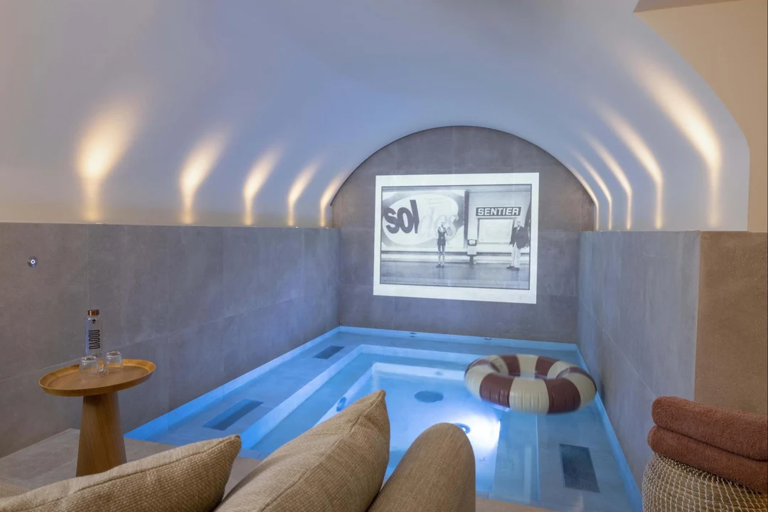 Dadou Hotel in Paris has personal spas where you can watch movies via projector | Scrolller