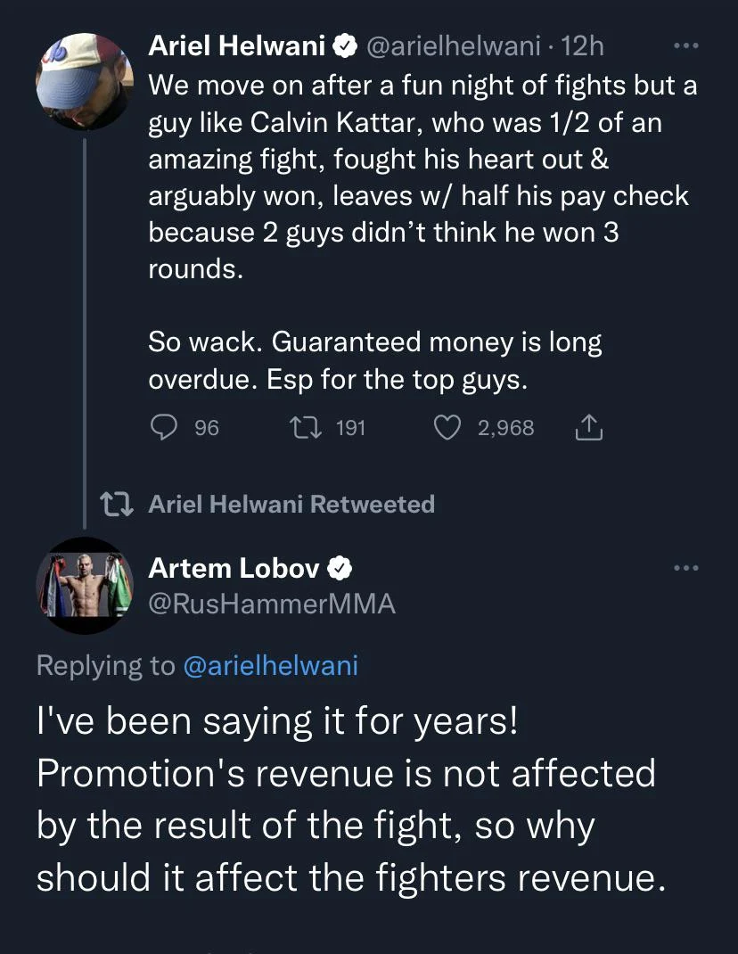 [Spoiler] Ariel Helwani speaks about the main-event result’s implications, Artem Lobov responds ...