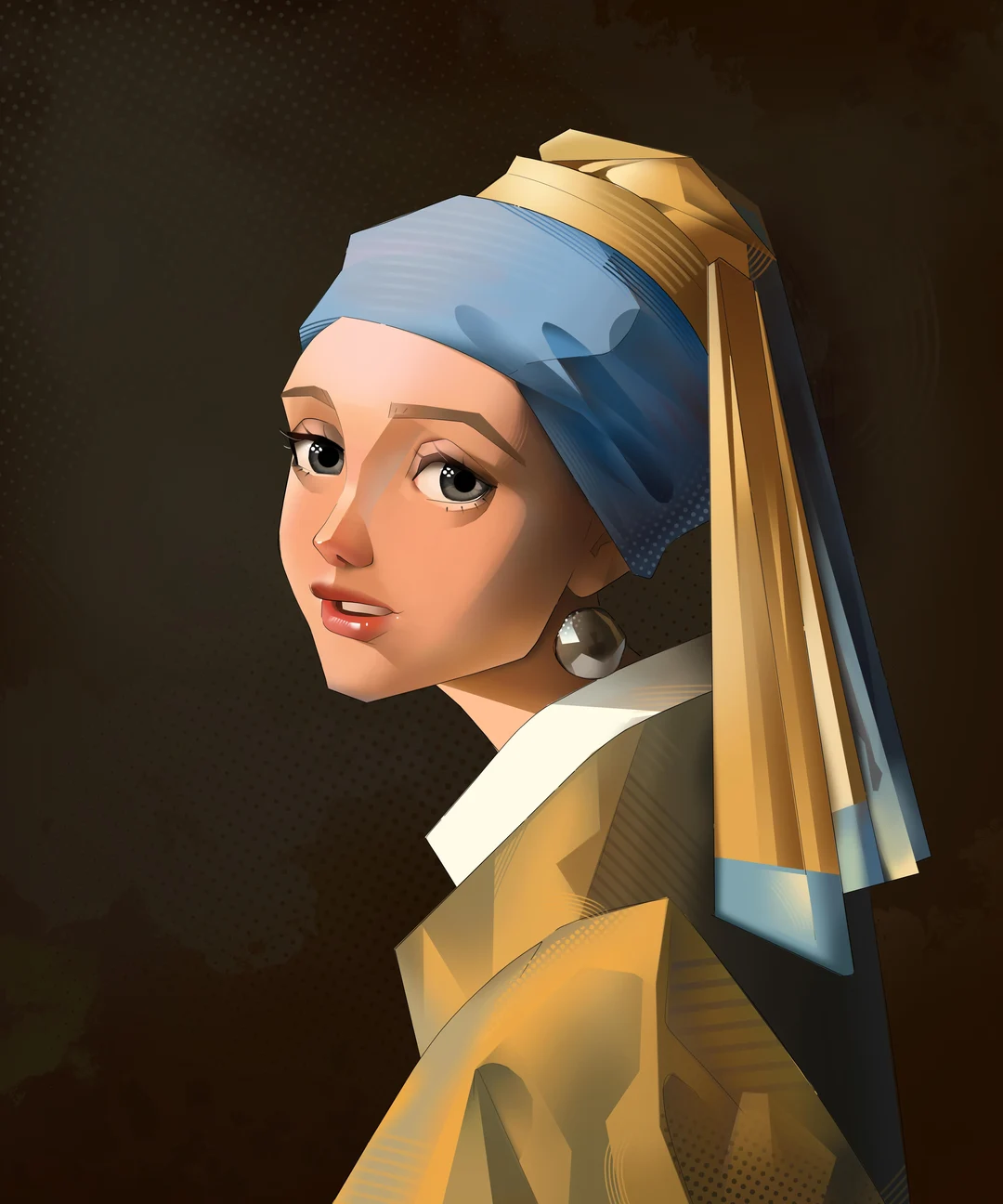 Girl with the pearl study, Me, Digital, 2022 | Scrolller
