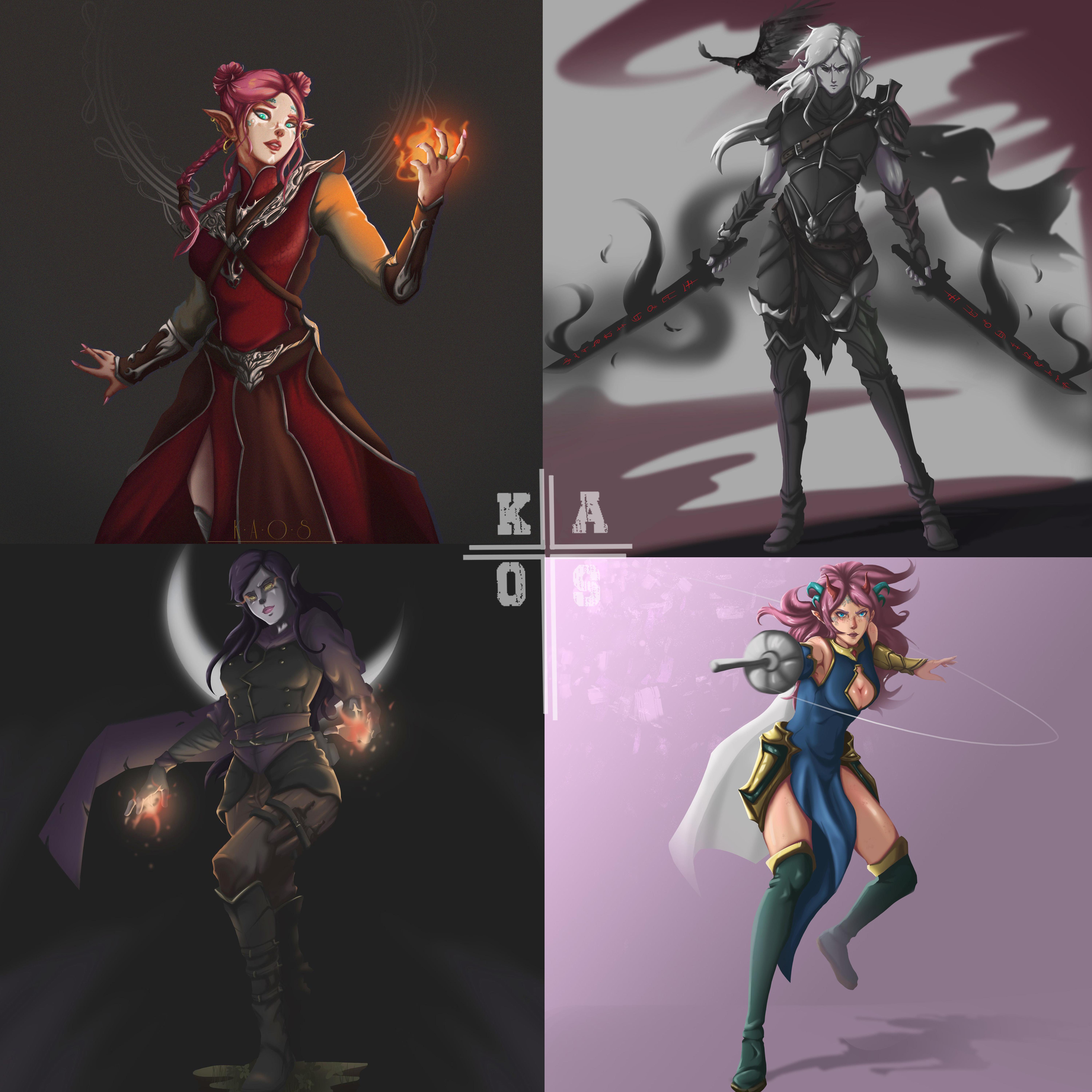 Some arts i made of characters I created in the game :3 | Scrolller