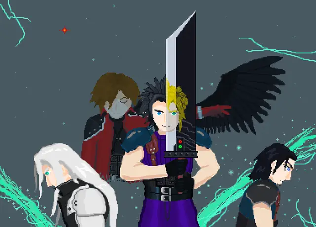 (OC) Crisis Core pixelart! FF7 26th anniversary!!! | Scrolller