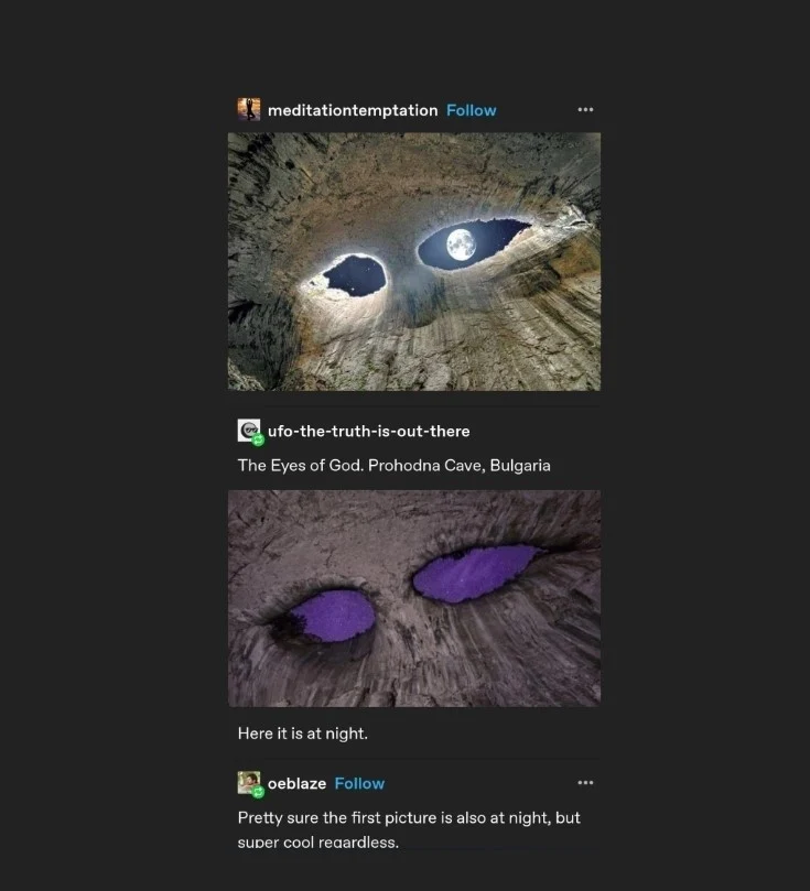 Kinda looks like the exit to the grassy plateaus from inside the jellyshroom caves... | Scrolller